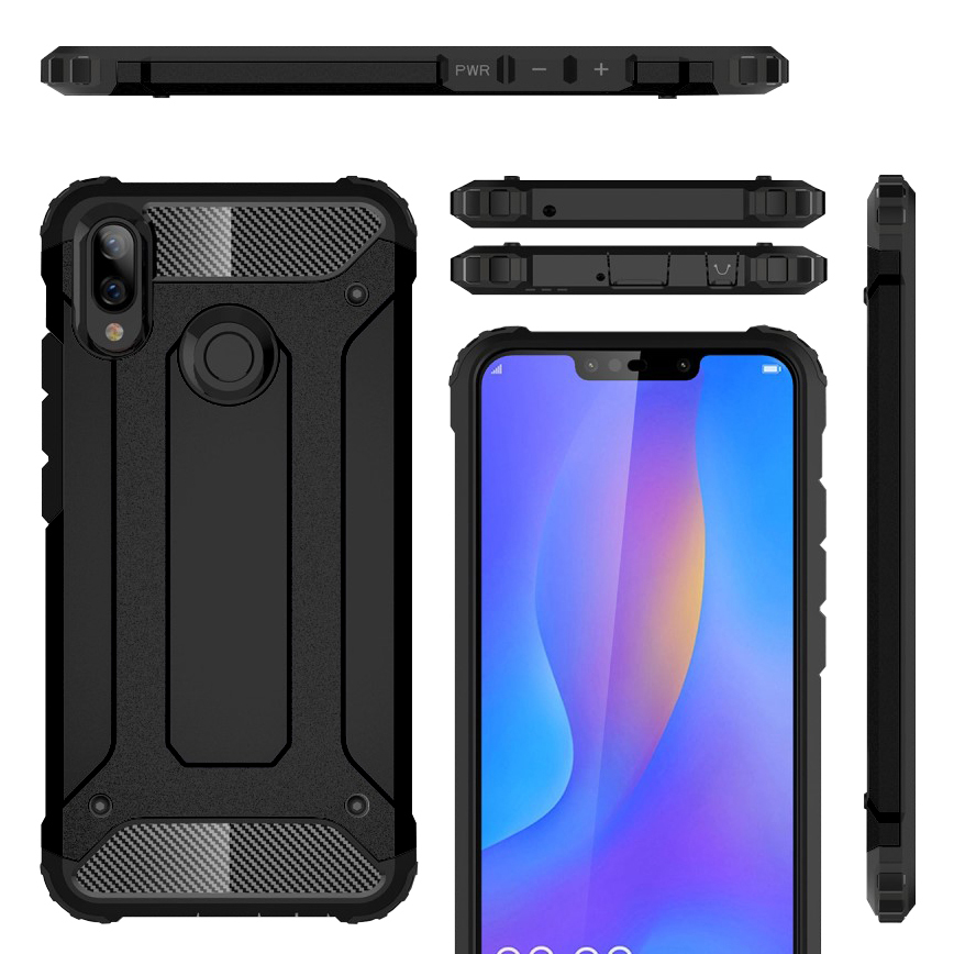 Military Defender Shockproof Case for Huawei Nova 3i (Black)